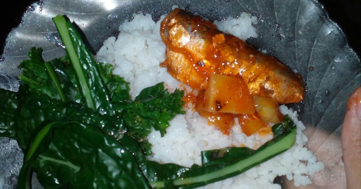 Resep Ikan Sarden Kaleng + Sayur Kale Black Magic oleh adeeva Afsheen ...