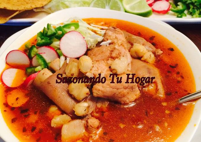 Pozole de espinazo de cerdo🐖🐖 Receta de Mary S Cuellar💓Sazonando Tu ...