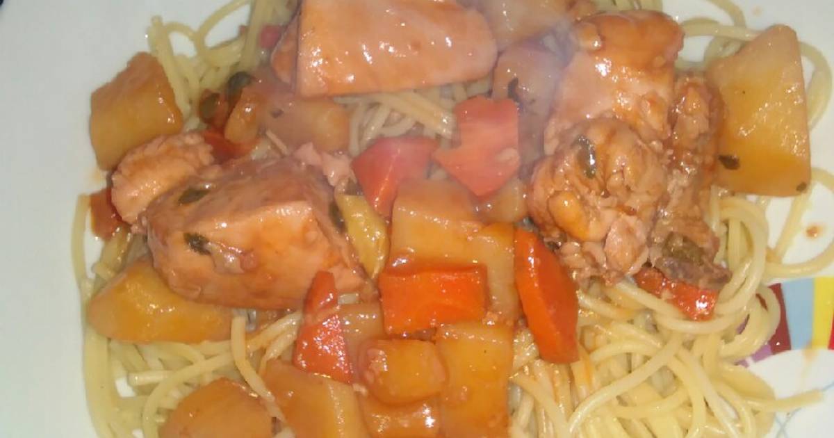 Guiso de pollo con pasta - 1,265 recetas caseras- Cookpad