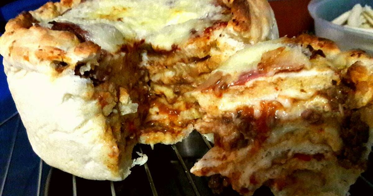 Resep cake pizza ultah rumahan enak dan mudah - Cookpad