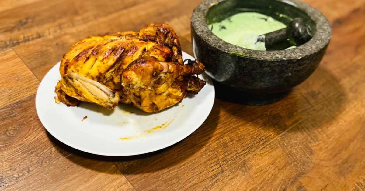 Air Fryer Lahori Charga Murg Chicken Recipe by Anmen
