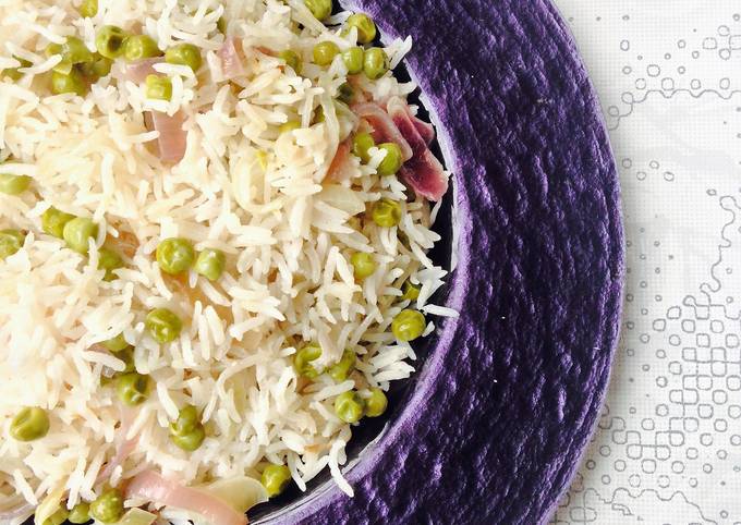 Peas & Coconut Rice Recipe by Beula Pandian Thomas - Cookpad