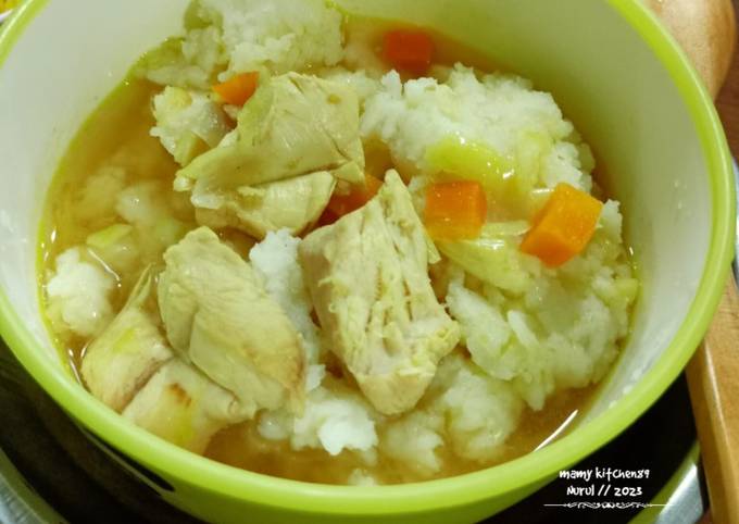 Resipi Nasi Bubur Sup Ayam - Bayi 1 Tahun oleh mamy_kitchen89 - Cookpad