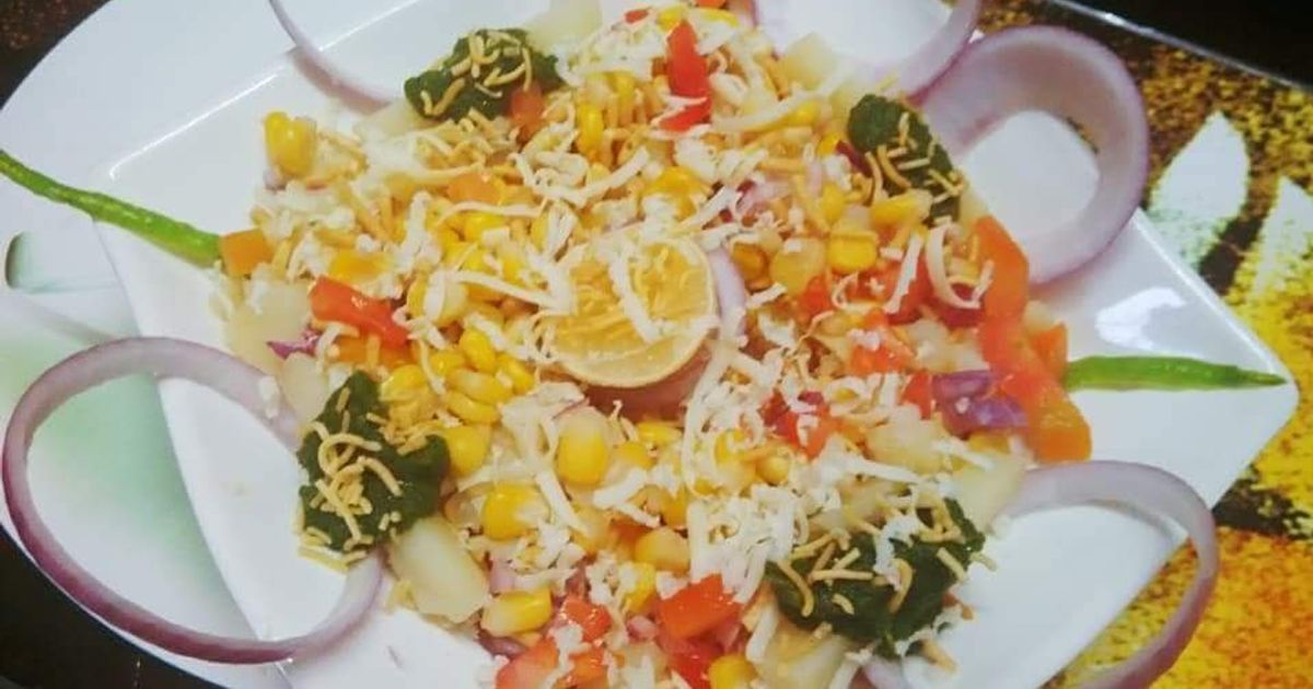 Boiled Corn Potatoes Cheese Chat Recipe by Satya Jha - Cookpad
