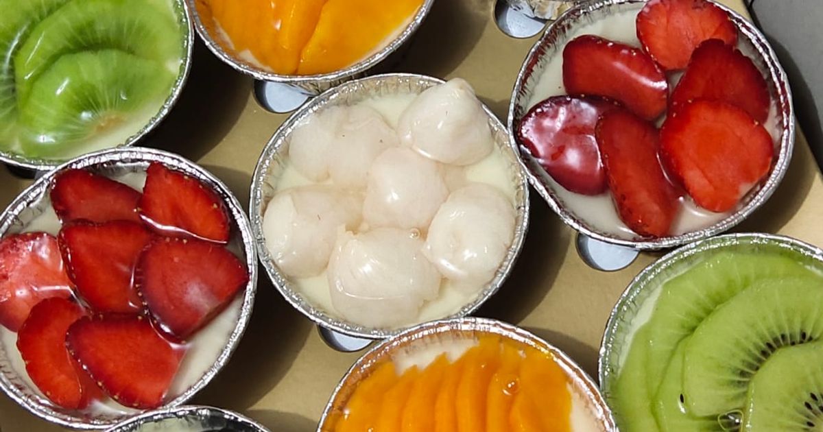 Resep agar agar susu toping buah rumahan enak dan mudah - Cookpad
