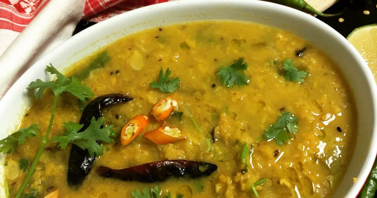 Jhinge Diye Bhaja Muger Dal Recipe by Bethica Das - Cookpad