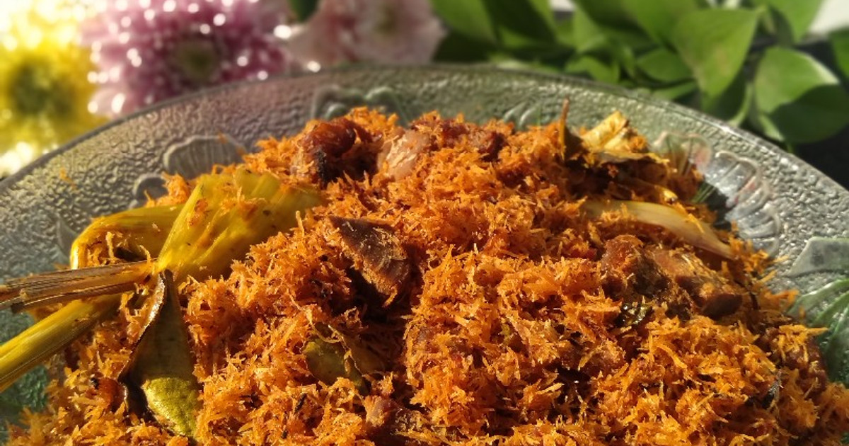 Resep Serundeng Daging Gula Merah Tahan Lama oleh Icha Yasmin - Cookpad