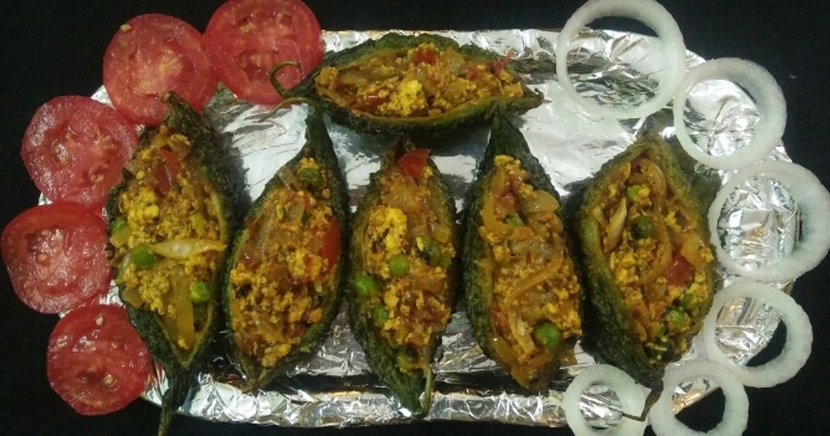 Cottage Cheese Stuffed Bitter Gourd (Side Dish) Recipe by DrSwati Verma ...