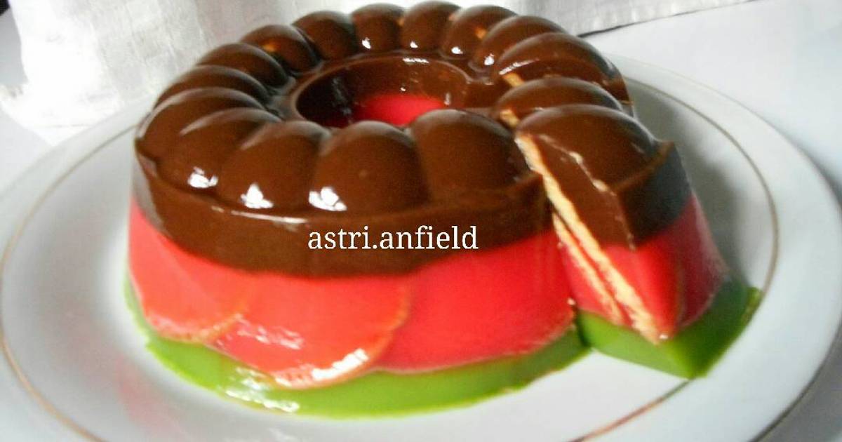 224 resep puding 3 warna enak dan sederhana ala rumahan - Cookpad