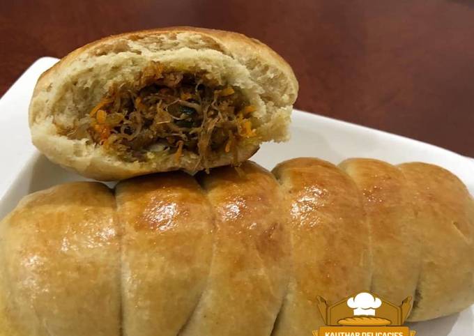 Caterpillar meat bread Recipe by Kauthar Delicacies - Cookpad