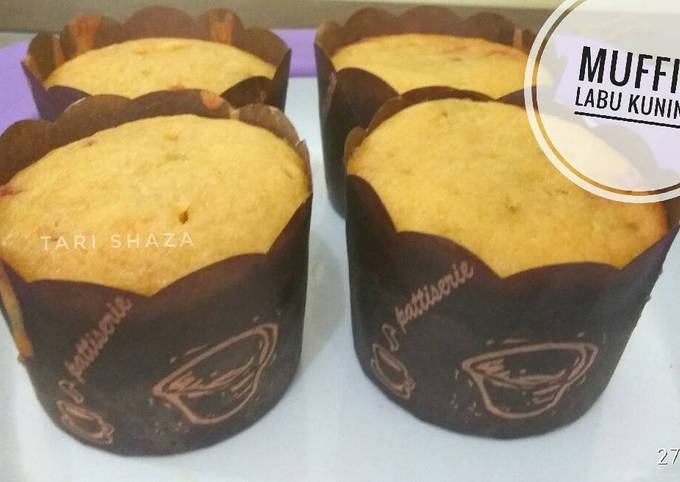 Resep Muffin Labu Kuning Eggless oleh TaRi ShaZa - Cookpad