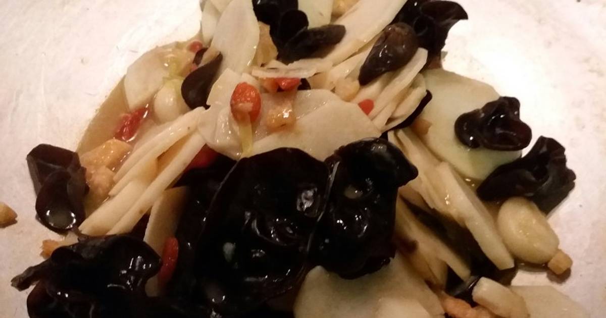 Resep Tumis chinese yam, jamur kuping,gojiberry, & udang kering oleh ...
