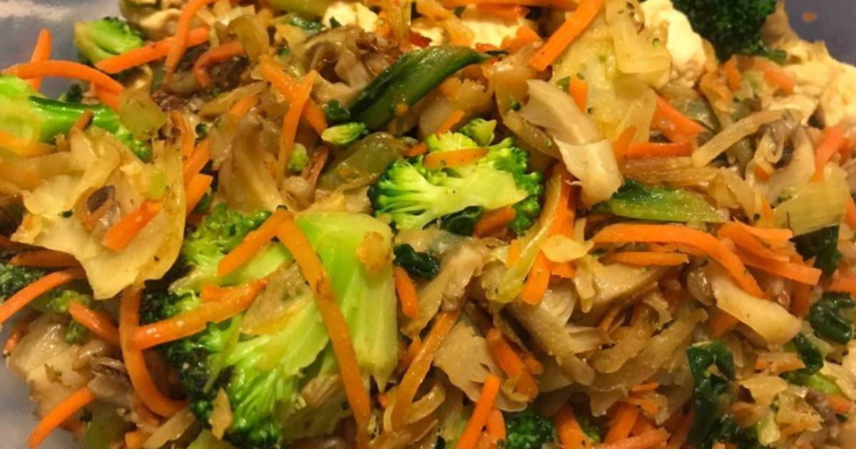 Wok de verduras, setas y pollo Receta de Alex Capyy- Cookpad