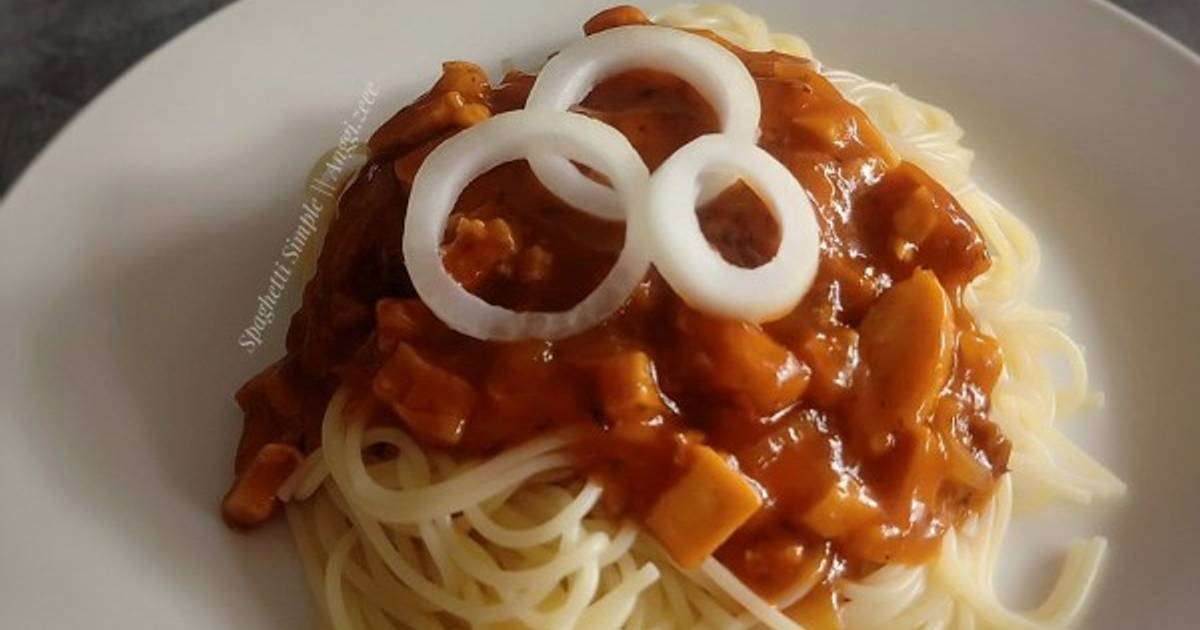 Resep Spaghetti saus spaghetti simple la fonte oleh Anggi - Cookpad