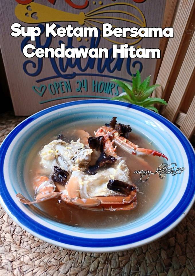 Resipi Sup Ketam Bersama Cendawan Hitam oleh mamy_kitchen89 - Cookpad