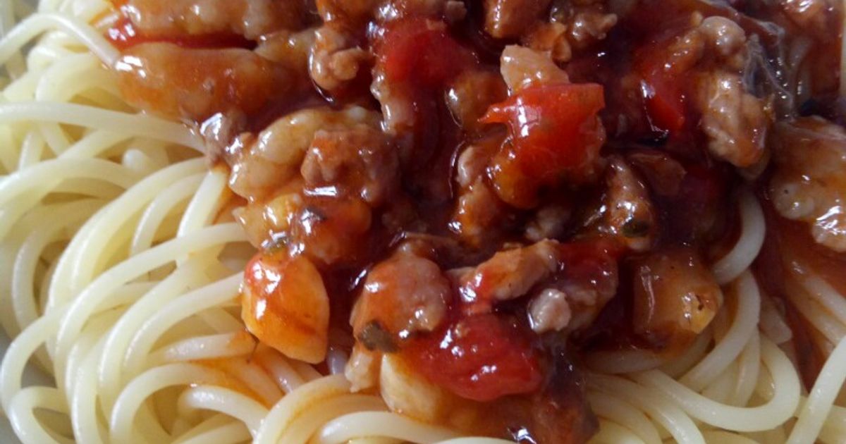 Resep spageti bolognese saos tomat rumahan enak dan mudah - Cookpad