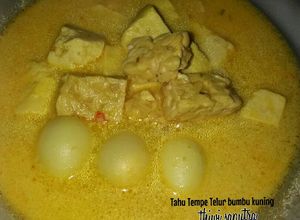 Resep telur puyuh bumbu kuning dan tempe rumahan enak dan mudah - Cookpad
