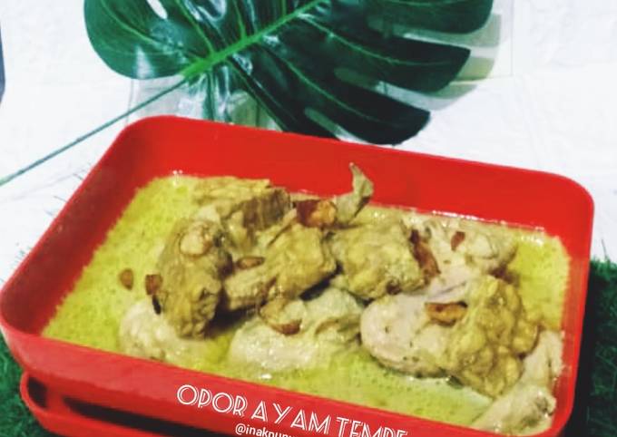 Resep Opor Ayam Tempe Bumbu Instant oleh Oktaviani (Bund@ Keyl@) - Cookpad