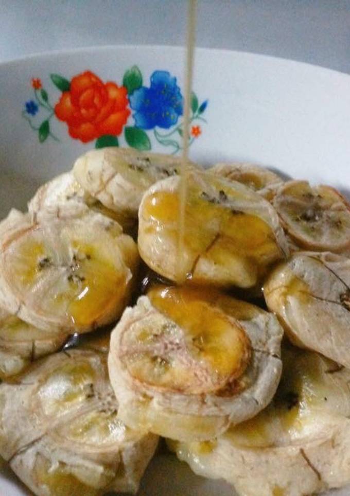 สูตร กล้วยทับราดน้ำกะทิ(ง่ายๆ) โดย Pimporn Rodphol - Cookpad