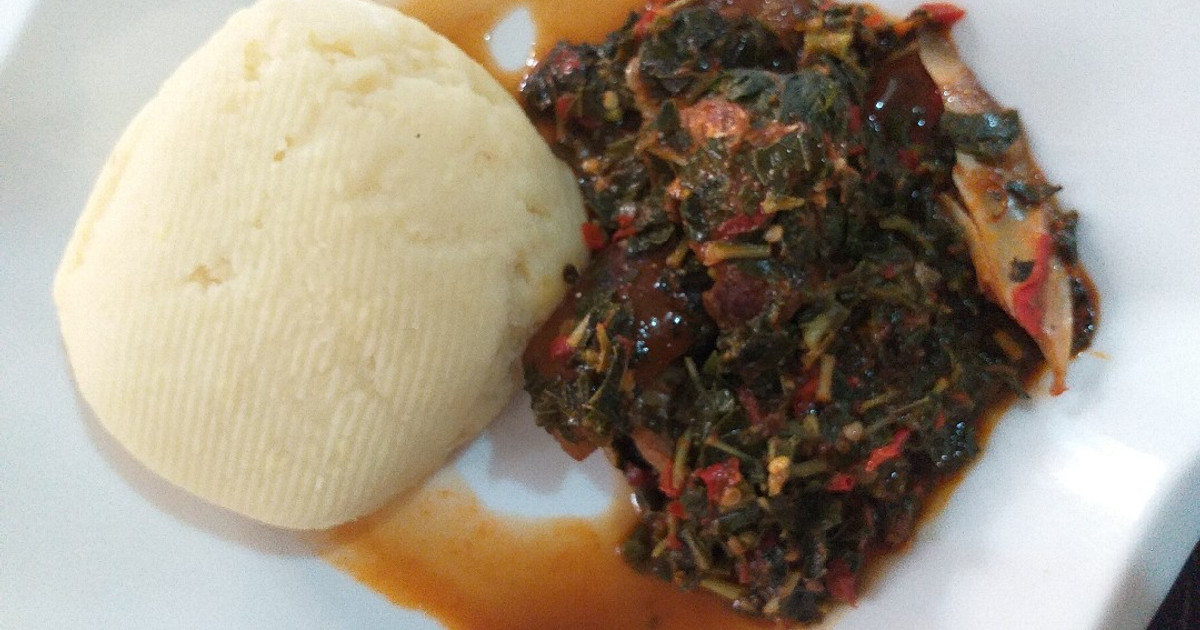 Poundo Potato Swallow With Vegetable Soup Recipe by @Om Ziyad_Kitchen ...
