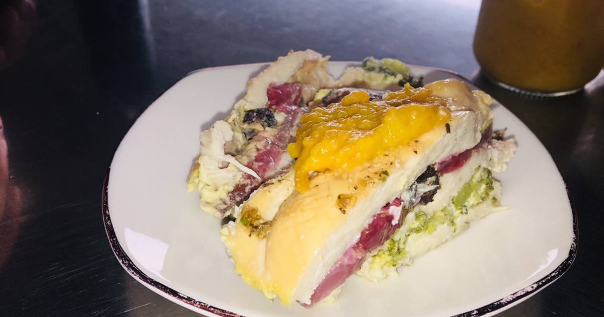 Pastel frío de pollo y frutas Receta de La Toya- Cookpad