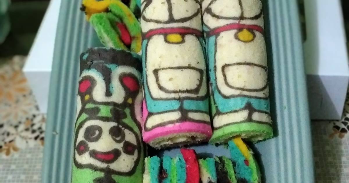 21 resep roll cake karakter enak dan mudah - Cookpad