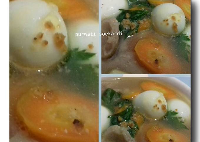 Resep Sop telur puyuh.. oleh purwati soekardi - Cookpad