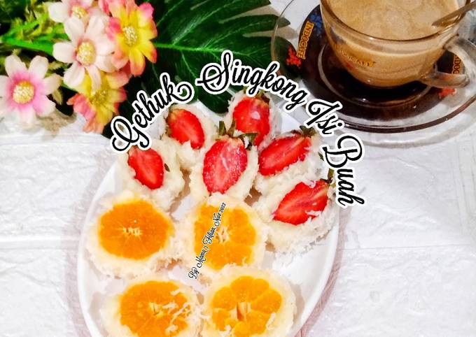 Resep Gethuk Singkong Isi Buah oleh Lanjarsih/Mama Fifian ( MasakanRumahan) - Cookpad