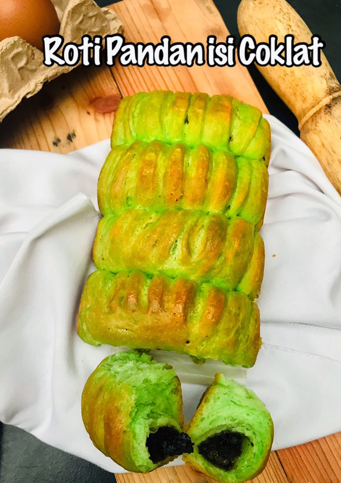 Resep Roti Pandan Isi Coklat oleh anif agustina - Cookpad