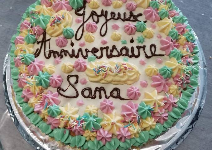 Gâteau d'anniv chocolat blanc coulis fruits rouges et mascarpone de ...
