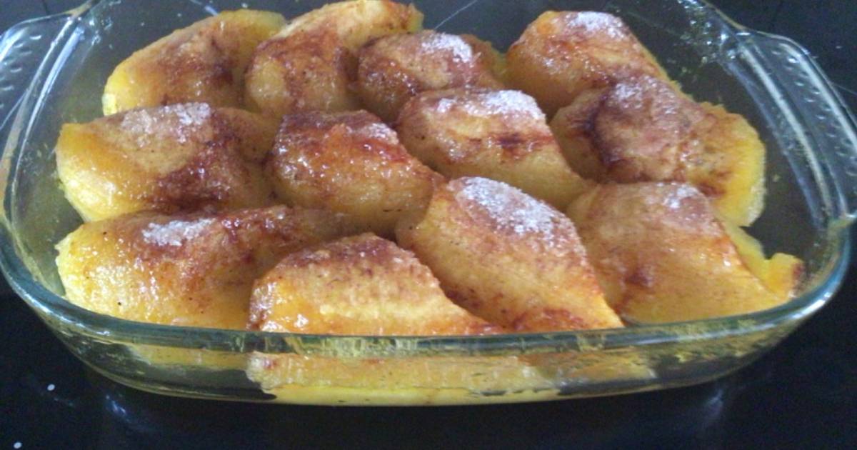 Plátanos topochos horneados Receta de Rosa Padrón Argentó- Cookpad