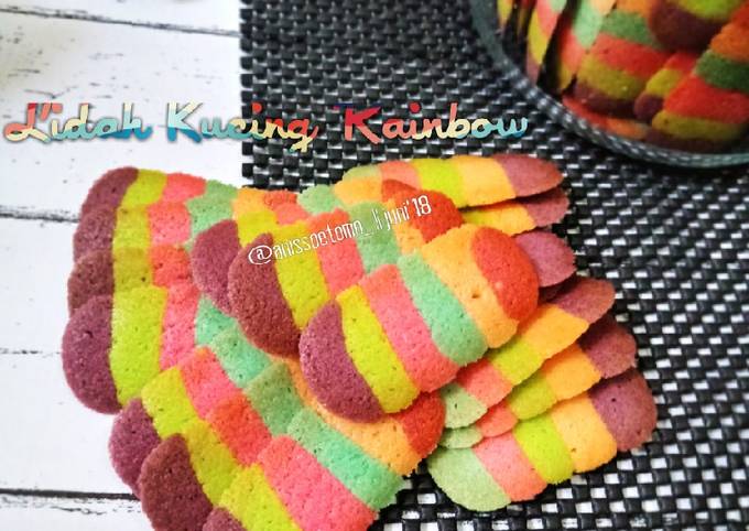 Resep Lidah Kucing Rainbow oleh Aniss Soetomo - Cookpad