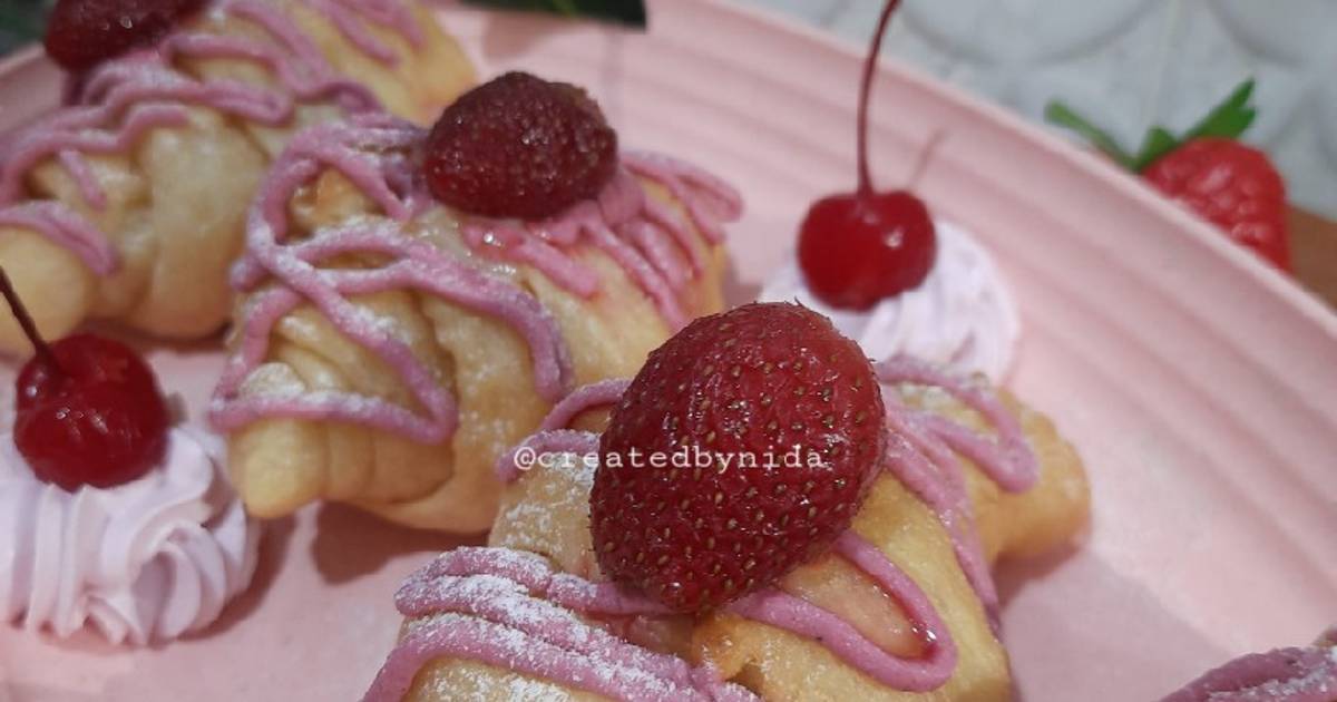Resep Donat Croissant Vla Cream Cheese oleh Nida Situmorang - Cookpad
