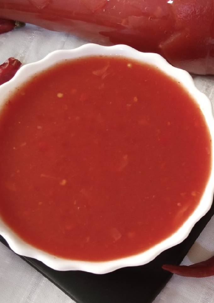 Chilli Garlic Sauce Recipe by Man o Salwa By Neelam Saleem - Cookpad