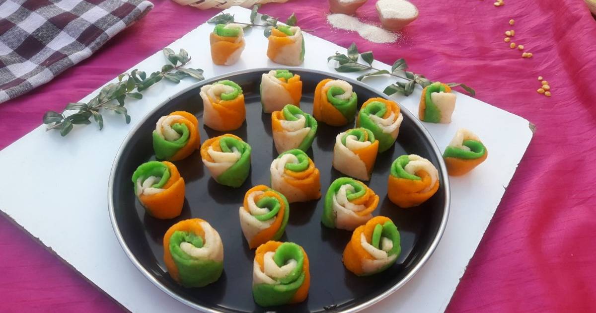 Tri Colour Rose Recipe by PUJA PANJA - Cookpad