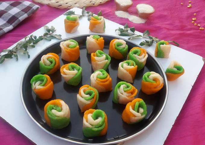 Tri Colour Rose Recipe by PUJA PANJA - Cookpad
