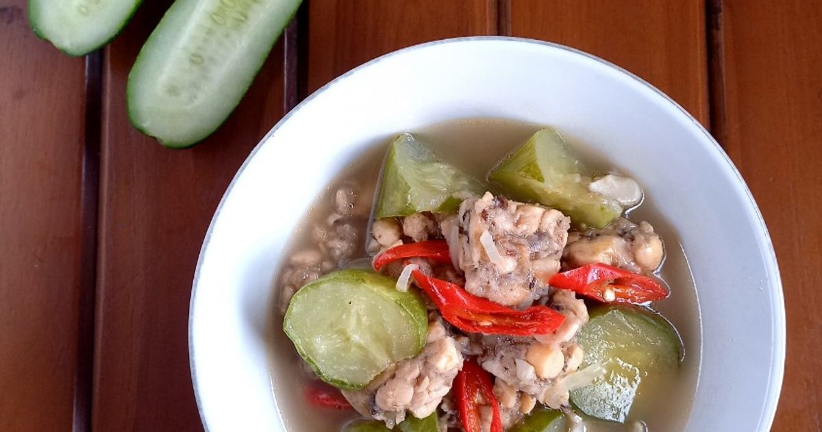 Resep Angeun Bonteng Oncom Hideung (Sayur Timun Oncom Hitam) oleh Binti ...