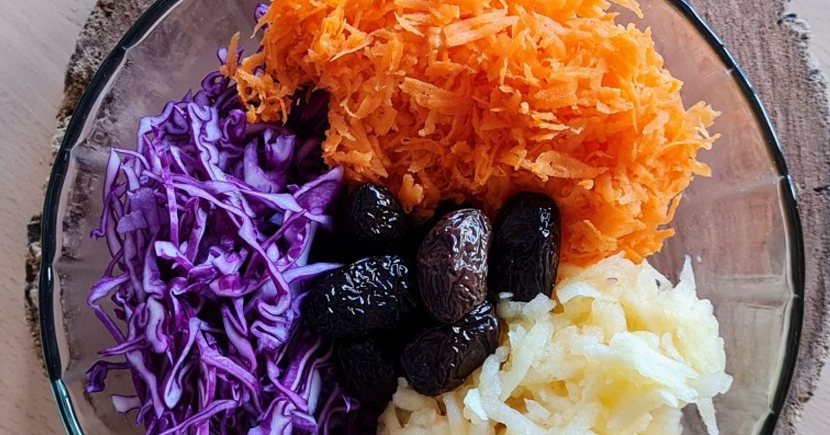 Ensalada De Repollo Morado, Zanahoria Y Manzana Receta de Mate Amargo 🧉🍪