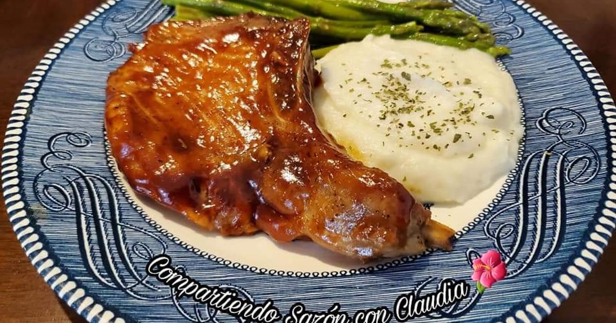 chuleta de cerdo al horno en salsa bbq - 6 recetas caseras- Cookpad