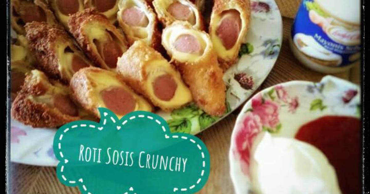 Resep Roti Sosis Crunchy 🍞 oleh Neng Ofie - Cookpad
