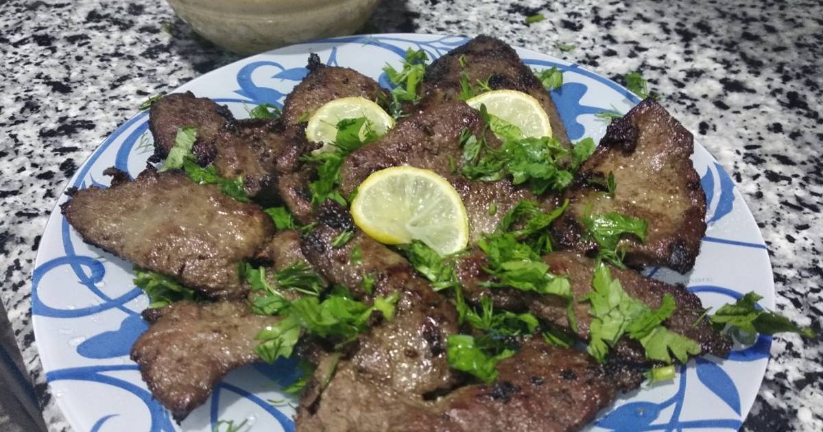 طريقة عمل كبده بلدي مشويه 👌 على اصولها بطريقة سهلة وسريعة من Bassant ...