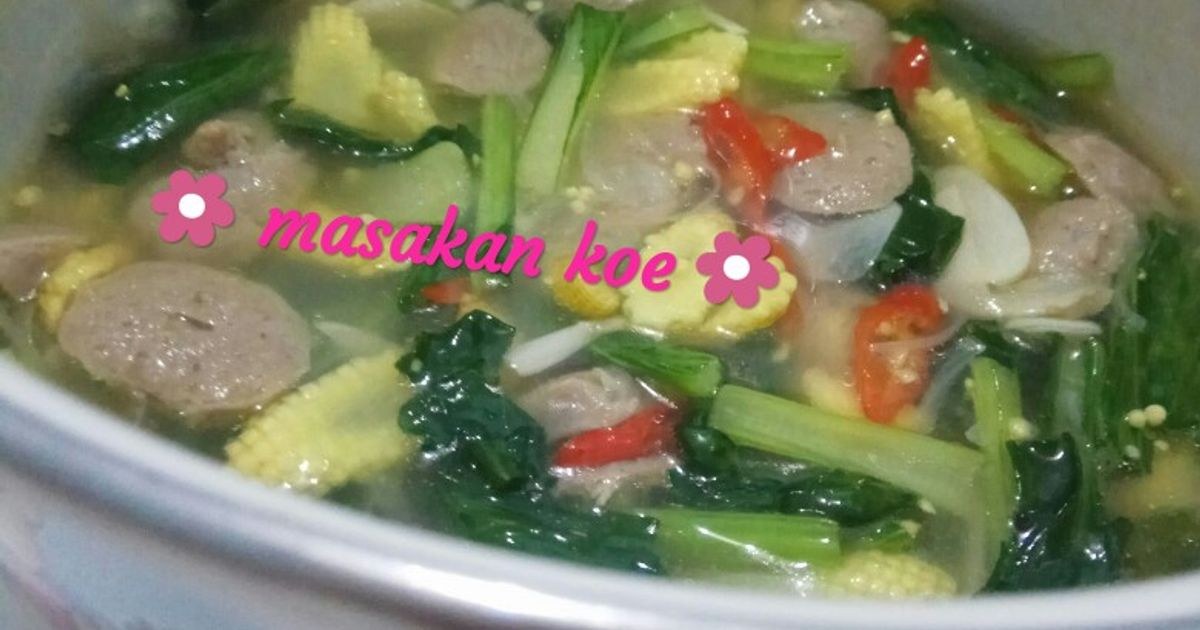 Resep Sayur Spb (Sawi, Putren, Bakso) oleh Nur Fathiah (Thia) - Cookpad