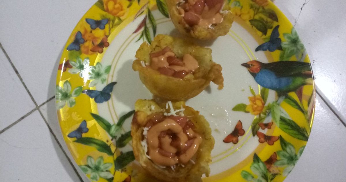 Canasta De Guineo Verde Rellenas De Salchicha Caramelizada Receta de ...