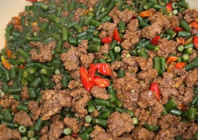 Resep Daging Cincang Kacang Panjang oleh Awaleeya (Leya’s Recipe) - Cookpad