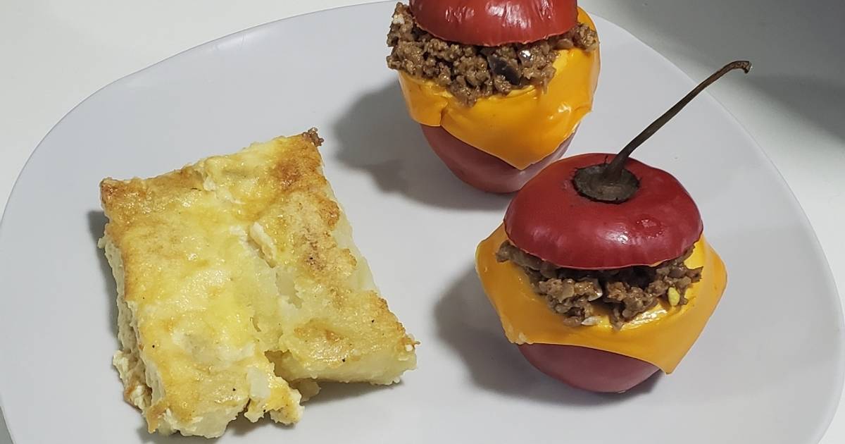 Rocoto relleno peruano Receta de Juan Carlos Páez Rodríguez- Cookpad