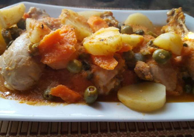 Estofado de pollo Receta de j.floresdeulloa- Cookpad