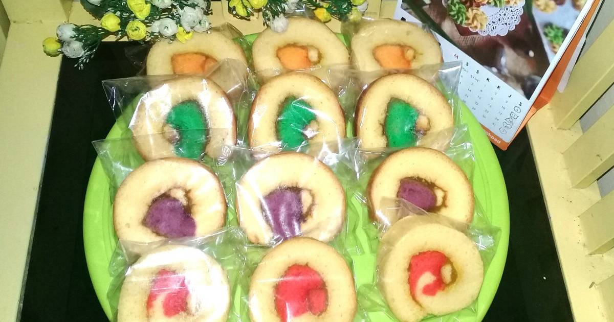 Resep Roll Cake Dwi Warna oleh Ny. Indra - Cookpad