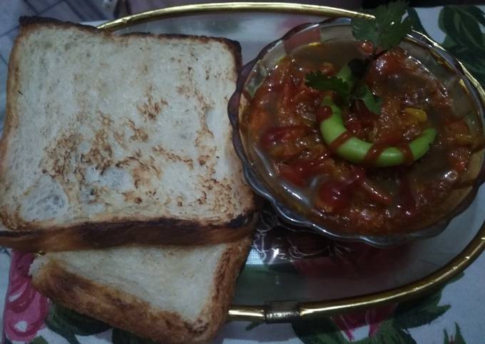 Bread with bhaji Recipe by Bhavy Arora - Cookpad