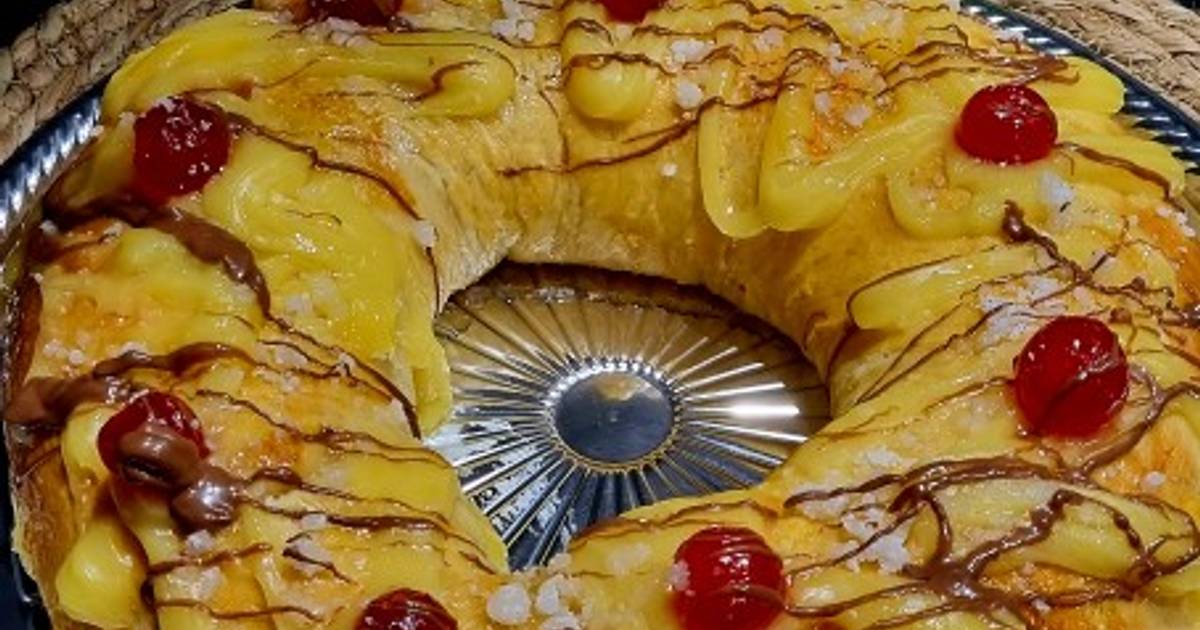 ROSCA DE REYES RELLENA ️ Receta de Verónica ️- Cookpad
