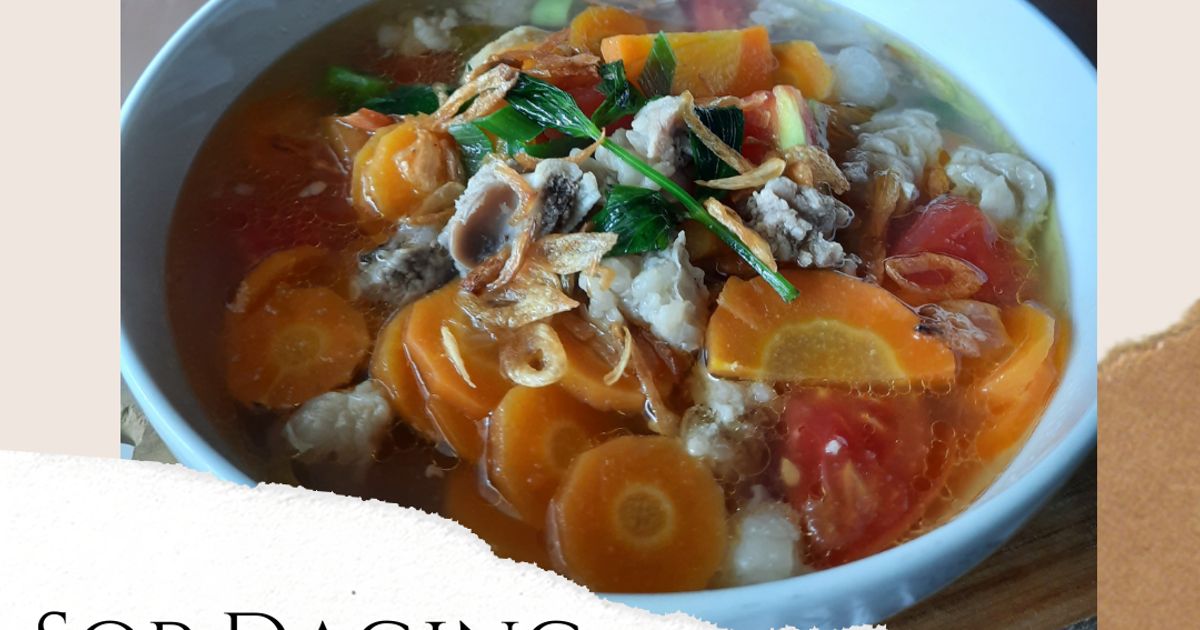 Resep Sop Daging Sandung Lamur (Simpel) oleh Rika Mardiyati - Cookpad